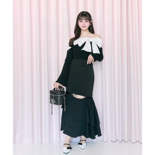 ZOZO問い合わせ番号:103857393ショップ:OLIVE des OLIVE，オリーブ デ オリーブブランド:OLIVE des OLIVE，オリーブデオリーブ商品名:【Belle Charme】Ribbon Slit Mermaid...
