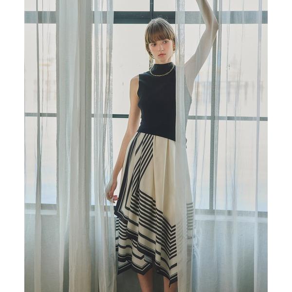 ZOZO問い合わせ番号:103857413ショップ:EIMY ISTOIRE，エイミーイストワールブランド:EIMY ISTOIRE，エイミーイストワール商品名:スカーフパターンニットドッキングワンピースカテゴリ:ワンピース/ドレス>...