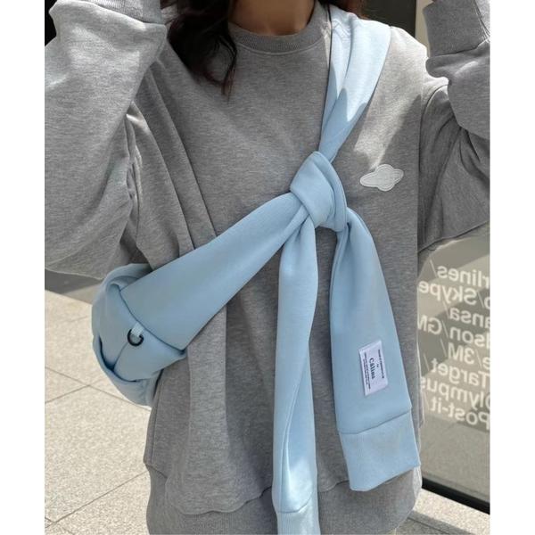 『タイムセール実施中』ZOZO問い合わせ番号:103857617ショップ:Teem Store，チームストアブランド:shyam inspiration，シャムインスピレーション商品名:スウェット風ショルダーバッグ/ボディバッグ/結び調整可...