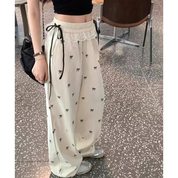 『タイムセール実施中』ZOZO問い合わせ番号:103857626ショップ:Teem Store，チームストアブランド:shyam inspiration，シャムインスピレーション商品名:ウエストレースリボン柄イージーパンツカテゴリ:パンツ&...