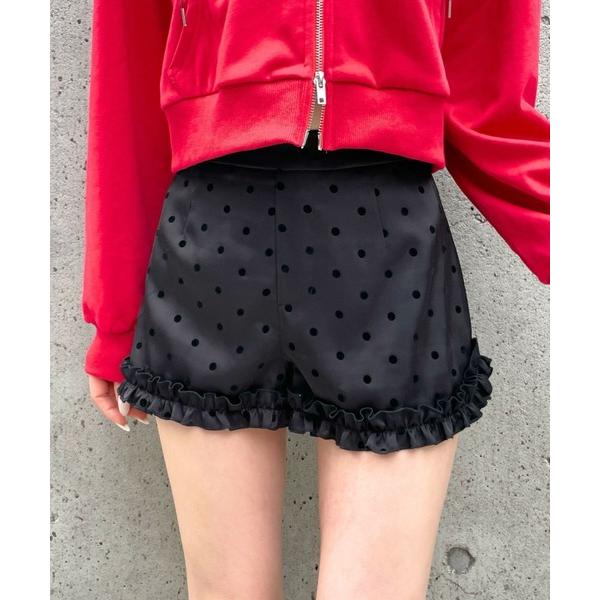 ZOZO問い合わせ番号:103858083ショップ:ALAND，エーランドブランド:3.3 Field Trip ，3.3フィールドトリップ，ALAND，エーランド商品名:3.3 Field Trip／ドットフリルヘムショートパンツ(裏地・...