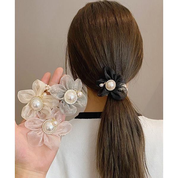 『タイムセール実施中』ZOZO問い合わせ番号:103858171ショップ:Ada.，エイダブランド:shoppinggo，ショッピングゴー商品名:ヘアゴム はな パール おしゃれ ブレスレットカテゴリ:ヘアアクセサリー>ヘアゴムブラン...