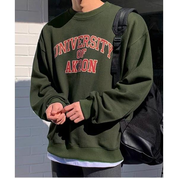 ZOZO問い合わせ番号:103858275ショップ:CERCA，チェルカブランド:NOWLE，ノウル商品名:【NOWLE】UNIVERSITY OF AKRON カレッジロゴ アーチプリント クルーネック スウェットカテゴリ:トップス&gt...