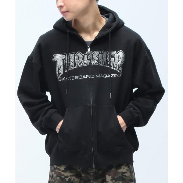 『セール実施中』ZOZO問い合わせ番号:103858354ショップ:SAKAZEN，サカゼンブランド:THRASHER，スラッシャー，SAKAZEN，サカゼン商品名:THRASHER (スラッシャー) フロントロゴ ダブルジップ パーカー ...
