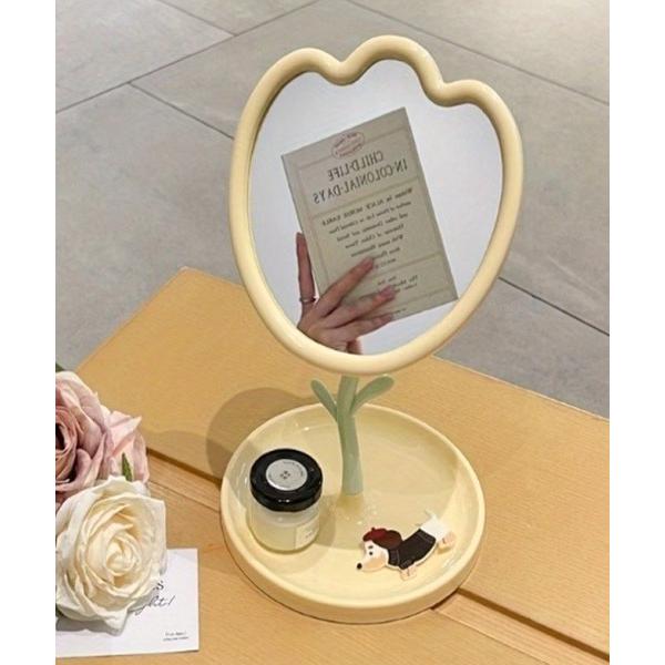 『タイムセール実施中』ZOZO問い合わせ番号:103858499ショップ:Vini，ヴィニブランド:Vini，ヴィニ商品名:【小物置き付】チューリップの卓上ミラーカテゴリ:インテリア>ミラーブランド品番:VNS-ZA-202601-9...