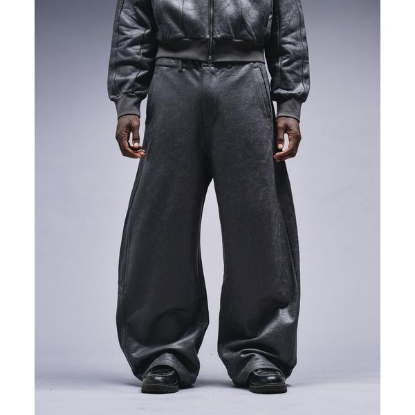 『タイムセール実施中』ZOZO問い合わせ番号:103858795ショップ:FTW，エフティーダブリューブランド:ANDER HUNK，アンダーハンク商品名:Leather Like Coated Sweat Pants / レザーライクコー...