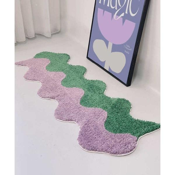 ZOZO問い合わせ番号:103858849ショップ:Fun &amp; Daily，ファンアンドデイリーブランド:Fun &amp; Daily，ファンアンドデイリー商品名:F＆D : ツートンウェーブフロアマット(45x120cm）カテゴ...