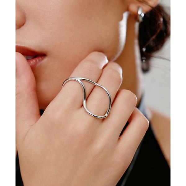 ZOZO問い合わせ番号:103859354ショップ:TONE，トーンブランド:novice，ノーヴィス，tone，トーン商品名:【novice】Flow Curve Double Finger Ring［Stainless］カテゴリ:アクセ...