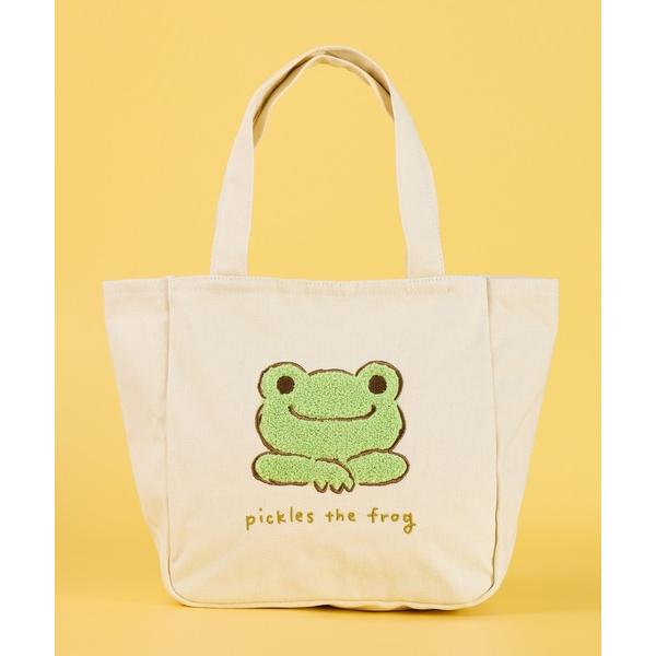 ZOZO問い合わせ番号:103859830ショップ:salle de bal，サルデバルブランド:salle de bal，サルデバル商品名:【 かえるのピクルス / pickles the frog 】トートバッグ 　HNIカテゴリ:バッ...