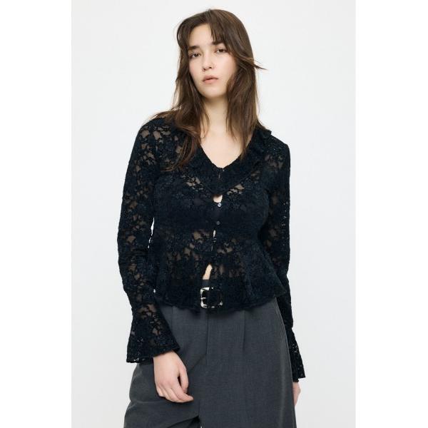 ZOZO問い合わせ番号:103859851ショップ:MOUSSY，マウジーブランド:MOUSSY，マウジー商品名:FRILL LACE ブラウスカテゴリ:トップス>Tシャツ/カットソーブランド品番:010JS280-5511素材:ポリ...