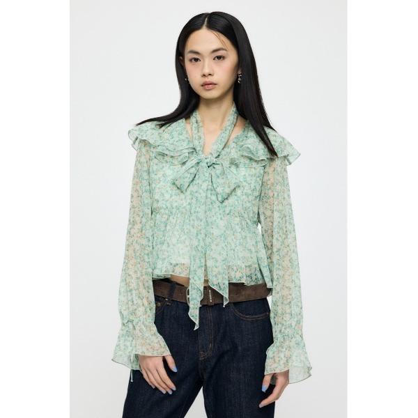 ZOZO問い合わせ番号:103859855ショップ:MOUSSY，マウジーブランド:MOUSSY，マウジー商品名:【26年SS新作】BOW TIE CHIFFON ブラウスカテゴリ:トップス>シャツ/ブラウスブランド品番:010JS3...