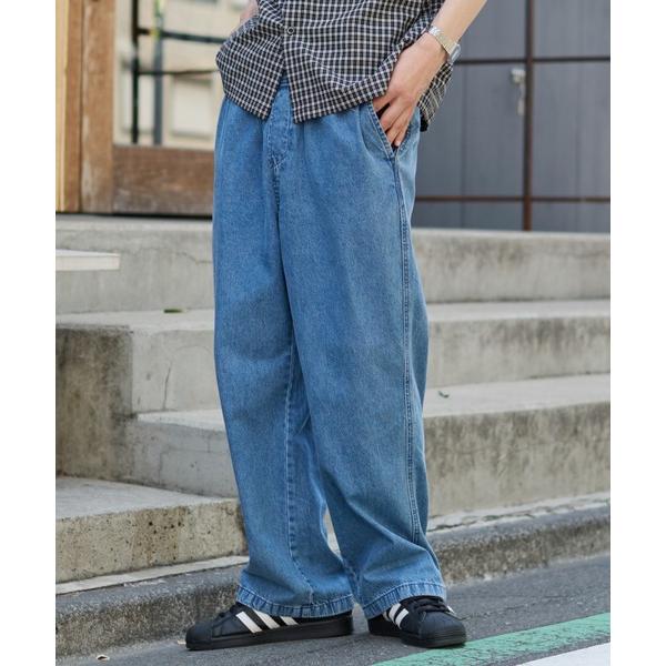 ZOZO問い合わせ番号:103860407ショップ:WEGO，ウィゴーブランド:WEGO，ウィゴー商品名:WEGO/【26年春夏新作】ユルフィットデニムイージーパンツカテゴリ:パンツ>デニムパンツブランド品番:WE26SS02-M00...