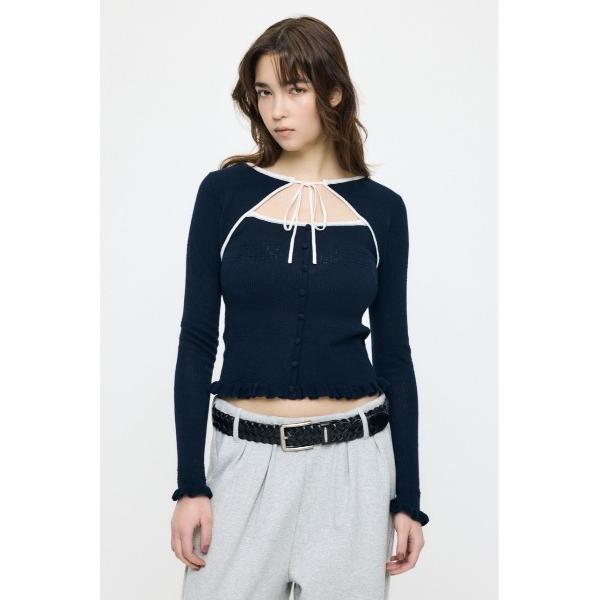 『タイムセール実施中』ZOZO問い合わせ番号:103861354ショップ:MOUSSY，マウジーブランド:MOUSSY，マウジー商品名:【26年SS新作】BOW DESIGN LAYERED ニットカテゴリ:トップス>ニット/セーター...