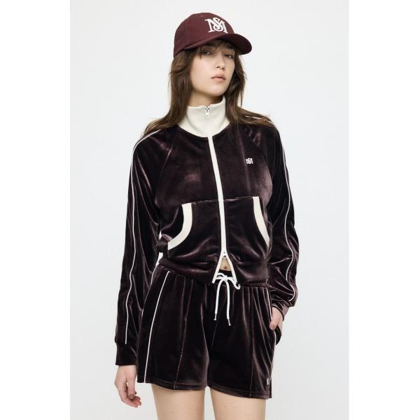 ZOZO問い合わせ番号:103861360ショップ:MOUSSY，マウジーブランド:MOUSSY，マウジー商品名:【26年SS新作】【セットアップ対応】VELOUR トラックジャケットカテゴリ:トップス>ジャージブランド品番:010J...