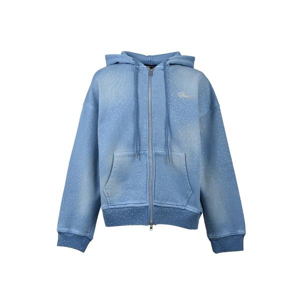 ZOZO問い合わせ番号:103865979ショップ:NUBIAN，ヌビアンブランド:BREATH，ブレス商品名:SCRIPT LOGO FADE RHINESTONE ZIP UP HOODIEカテゴリ:トップス>パーカーブランド品番...