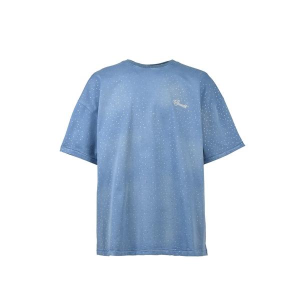 ZOZO問い合わせ番号:103866001ショップ:NUBIAN，ヌビアンブランド:BREATH，ブレス商品名:25FWM SCRIPT LOGO FADE RHINESTONE TEE / BLKカテゴリ:トップス>Tシャツ/カット...