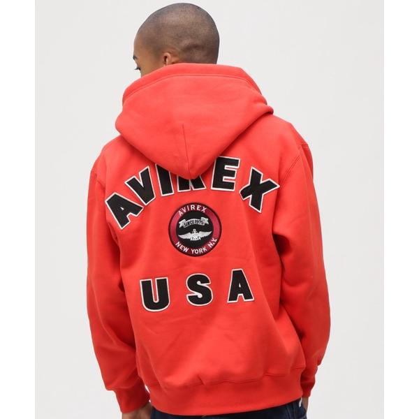 参考価格：15，180円発売時期：2024年07月コンディション：B（目立つ使用感なし）使用感が少ない、または気にならないアイテムすそ周り・袖口：色あせ参考商品名：VARSITY LOGO SWEAT ZIP UP PARKA / バーシテ...