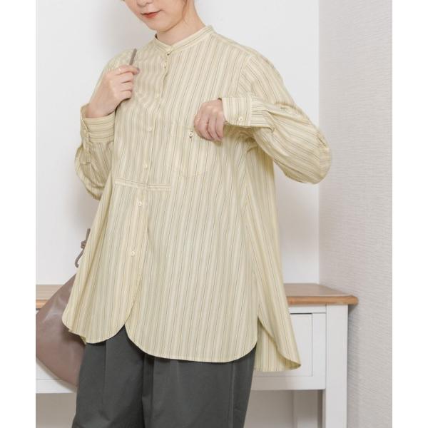 参考価格：7，590円発売時期：2023年10月コンディション：C（やや使用感あり）使用感があり、やや気になる傷や汚れがあるアイテム全体的：型崩れ参考商品名：ラウンドテールスタンドカラーシャツ参考品番：235-114-6801【商品に関する...