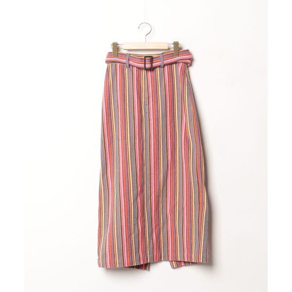 参考価格：17，930円発売時期：2021年07月コンディション：A（使用感なし）数回使用した程度で使用感が感じられないアイテム付属品：ベルト参考商品名：(mag.by c)マルチストライプストレートスカート参考品番：600-1234015...