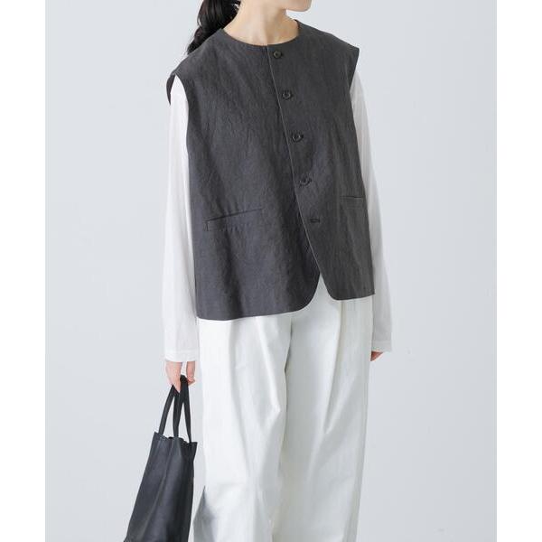 ZOZO問い合わせ番号:103896610ショップ:かぐれ，かぐれブランド:かぐれ，カグレ商品名:リネンコットンワイドベストカテゴリ:トップス>ベストブランド品番:GA26130-2070101素材:表地 : リネン60% 綿40%裏...