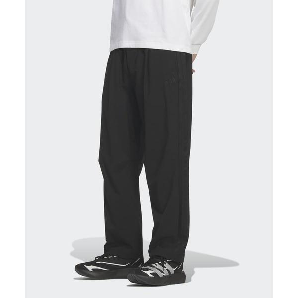 ZOZO問い合わせ番号:103896779ショップ:adidas，アディダスブランド:adidas，アディダス商品名:ストレッチ ツイル ルーズフィット テーパードレッグ 10分丈 オープンヘム パンツ / アディダス adidasカテゴリ...