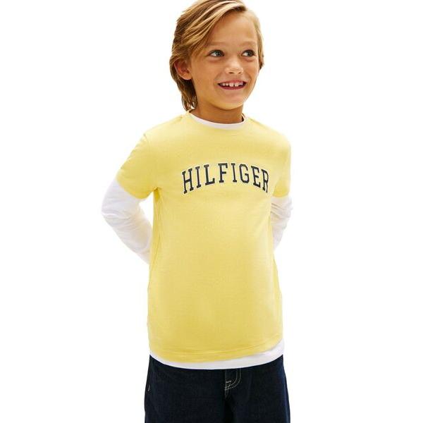 『セール実施中』ZOZO問い合わせ番号:103896894ショップ:TOMMY HILFIGER，トミー ヒルフィガーブランド:TOMMY HILFIGER，トミーヒルフィガー商品名:BOYS ヒルフィガーバーシティTシャツカテゴリ:トップ...