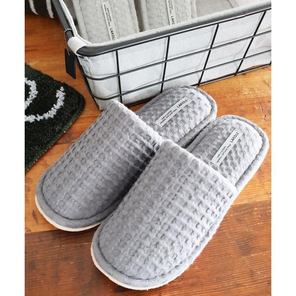 ZOZO問い合わせ番号:103897049ショップ:LAKOLE，ラコレブランド:LAKOLE，ラコレ商品名:ワッフルスリッパ(L) / 637747カテゴリ:インテリア>ルームシューズ/スリッパブランド品番:637747素材:甲材：...