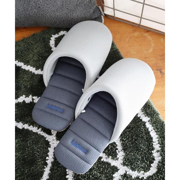 ZOZO問い合わせ番号:103897062ショップ:LAKOLE，ラコレブランド:LAKOLE，ラコレ商品名:ワッフル刺繍スリッパ / 637749カテゴリ:インテリア>ルームシューズ/スリッパブランド品番:637749素材:甲材: ...