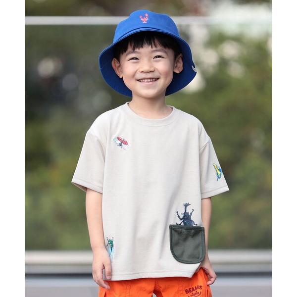 ZOZO問い合わせ番号:103897209ショップ:BEAMS HEART，ビームスハートブランド:BEAMS mini，ビームスミニ商品名:メッシュ ポケット 昆虫 Tシャツ 2026SS （吸水速乾・UVカット）カジュアル 外遊び プチ...