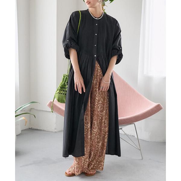 ZOZO問い合わせ番号:103897789ショップ:FREAK'S STORE，フリークスストアブランド:FREAK'S STORE，フリークスストア商品名:インド ピンタックワンピース/マオカラーシャツワンピースカテゴリ:ワンピース/ドレ...