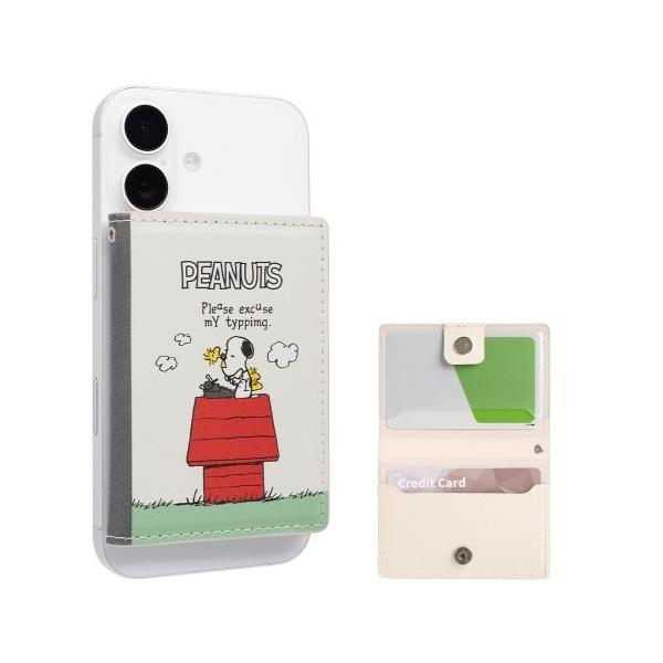 ZOZO問い合わせ番号:103898308ショップ:Hamee，ハミィブランド:PEANUTS，ピーナッツ，Hamee，ハミィ商品名:PEANUTS/ピーナッツ BookType MagSafe対応 カードウォレットカテゴリ:PC・スマホグ...