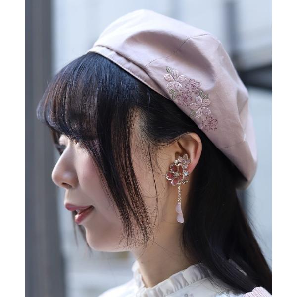 ZOZO問い合わせ番号:103898919ショップ:axes femme，アクシーズファムブランド:axes femme，アクシーズファム商品名:桜刺繍デザインベレーカテゴリ:帽子>ハットブランド品番:JR632X26素材:(本体)綿...