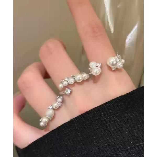 ZOZO問い合わせ番号:103898928ショップ:Port，ポートブランド:Port，ポート商品名:【 Port / ポート 】 パール ビジュー デザイン リング ( 3点セット )カテゴリ:アクセサリー>リングブランド品番:VS...