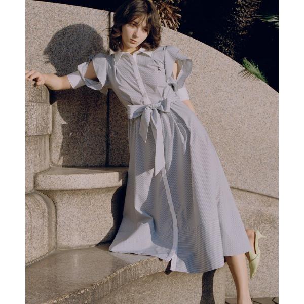 ZOZO問い合わせ番号:103899186ショップ:SNIDEL，スナイデルブランド:SNIDEL，スナイデル商品名:Sustainableフリルデザインシャツワンピースカテゴリ:ワンピース/ドレス>ワンピースブランド品番:SWFO2...