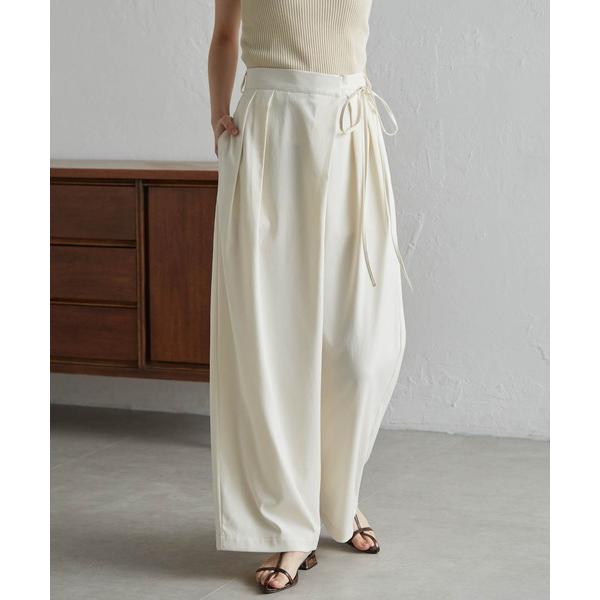 『タイムセール実施中』ZOZO問い合わせ番号:103899846ショップ:RANAN，ラナンブランド:RANAN，ラナン商品名:麻調2タックラップリボンパンツ【全骨格対応・吸水速乾・マシーンウォッシャブルOK】カテゴリ:パンツ>その他...