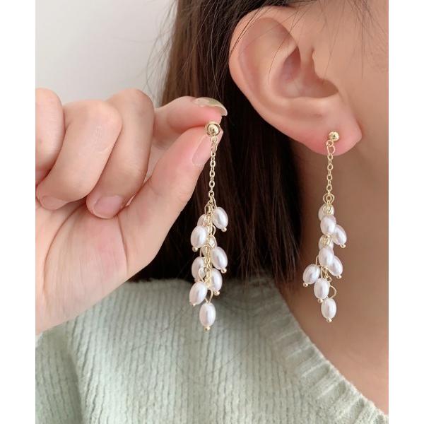 『タイムセール実施中』※このアイテムは返品・交換対象外商品です。ZOZO問い合わせ番号:103900303ショップ:Ada.，エイダブランド:shoppinggo，ショッピングゴー商品名:パールピアス 揺れる 結婚式 おしゃれ オフィス イ...