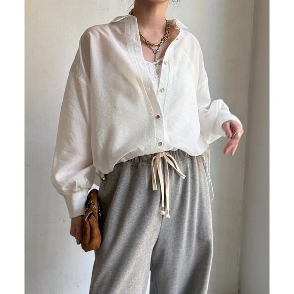 ZOZO問い合わせ番号:103900428ショップ:DouDou，ドゥドゥブランド:DouDou，ドゥドゥ商品名:袖リブ襟付シアースピンドルブラウスカテゴリ:トップス>シャツ/ブラウスブランド品番:DDZ1061104A0037素材:...