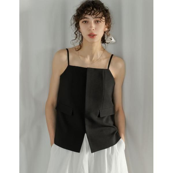 『タイムセール実施中』ZOZO問い合わせ番号:103900517ショップ:Re:EDIT，リエディブランド:Re:EDIT，リエディ商品名:[2026S/S PRE ORDER][UVカット]ドライタッチホップサックビスチェカテゴリ:トップ...