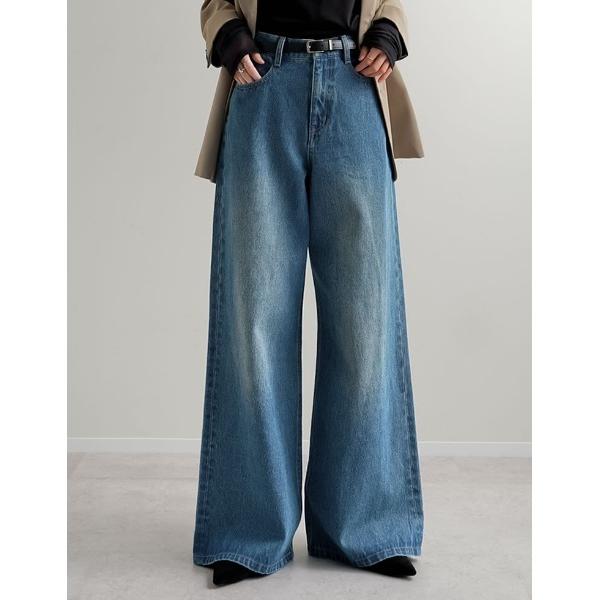 ZOZO問い合わせ番号:103900525ショップ:Re:EDIT，リエディブランド:Re:EDIT，リエディ商品名:[DENIM COLLECTION][2026S/S COLLECTION][低身長/高身長サイズ有]コットンデニムバギー...