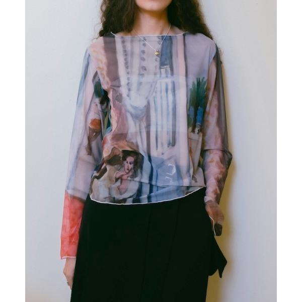 ZOZO問い合わせ番号:103900692ショップ:MARTE，マルテブランド:sahara，サハラ商品名:Sheer Top ”HENRI MATISSE”/シアートップ”アンリ・マティス”カテゴリ:トップス>Tシャツ/カットソーブ...
