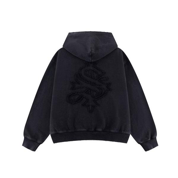 ZOZO問い合わせ番号:103901208ショップ:SUPPLIER，サプライヤーブランド:SUPPLIER，サプライヤー商品名:ジップフーディ｜Distressed Cross Zip Hoodie｜SUPPLIERカテゴリ:トップス&g...