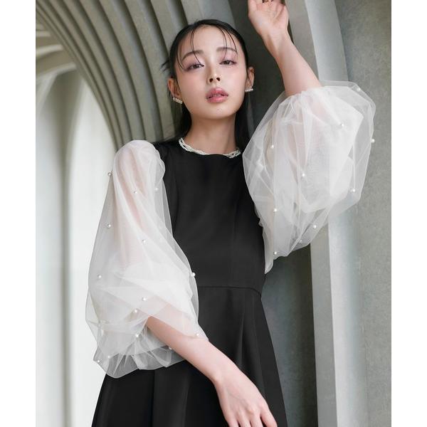 ZOZO問い合わせ番号:103901361ショップ:RUIRUE BOUTIQUE，ルイルエブティックブランド:RUIRUE BOUTIQUE，ルイルエブティック商品名:オケージョン 結婚式ドレス ｜ 洗える ｜ パール シアースリーブ フ...