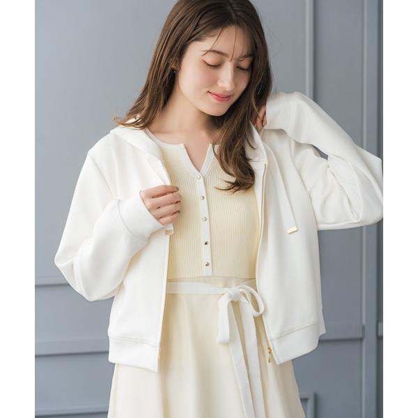 『セール実施中』ZOZO問い合わせ番号:103901790ショップ:MISCH MASCH，ミッシュ マッシュブランド:MISCH MASCH，ミッシュマッシュ商品名:2026春夏新作 グログランリボンダンボールジップパーカーカテゴリ:トッ...