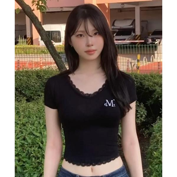 『タイムセール実施中』ZOZO問い合わせ番号:103901888ショップ:Ada.，エイダブランド:MUCENT，ムセント，Ada.，エイダ商品名:◇MUCENT◇ブランド直輸入正規品/SUNNIOR LACE V-NECK HALF T ...