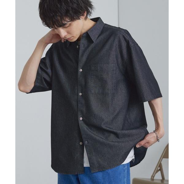 『タイムセール実施中』ZOZO問い合わせ番号:103904871ショップ:MONO-MART，モノマートブランド:MONO-MART，モノマート商品名:フェード加工 ルーズ レギュラーカラー 半袖デニムシャツカテゴリ:トップス>シャツ...