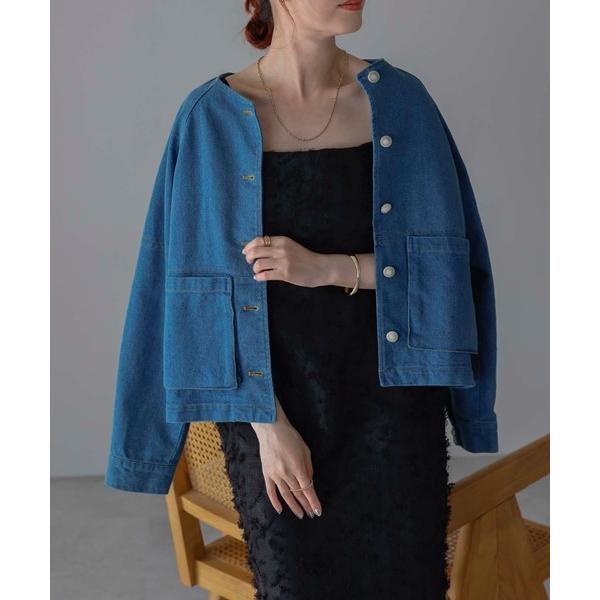 参考価格：6，989円発売時期：2024年02月コンディション：A（使用感なし）数回使用した程度で使用感が感じられないアイテム参考商品名：ラグランノーカラーデニムジャケット参考品番：A4220-1124/814-4598-1170/814-...