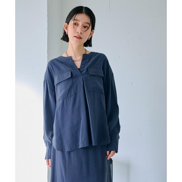 『タイムセール実施中』ZOZO問い合わせ番号:103937342ショップ:cross marche，クロスマルシェブランド:CROSS FUNCTION，クロスファンクション商品名:《接触冷感》サマ美え とろみワークディテールドレープシャツ...