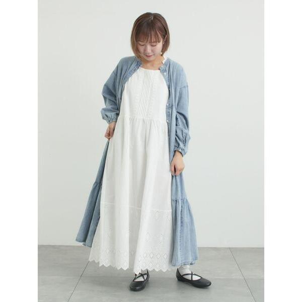 ZOZO問い合わせ番号:103938043ショップ:Samansa Mos2，サマンサ モスモスブランド:Samansa Mos2，サマンサ モスモス商品名:【抗菌防臭】スカラップレースペチワンピースカテゴリ:ワンピース/ドレス>ワン...