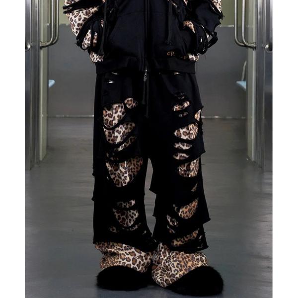 ZOZO問い合わせ番号:103938369ショップ:L.H.P WOMEN，エルエイチピーウィーメンブランド:L.H.P，エルエイチピー商品名:CFIERCE/フィアス/LEOPARD DESTROYEDカテゴリ:パンツ>スウェットパ...