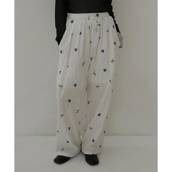 ZOZO問い合わせ番号:103939682ショップ:LIAN，リアンブランド:hellam，へラム商品名:配色刺繍イージーパンツカテゴリ:パンツ>その他パンツブランド品番:243-313F3062素材:表地　基布　綿　100% 刺繍糸...